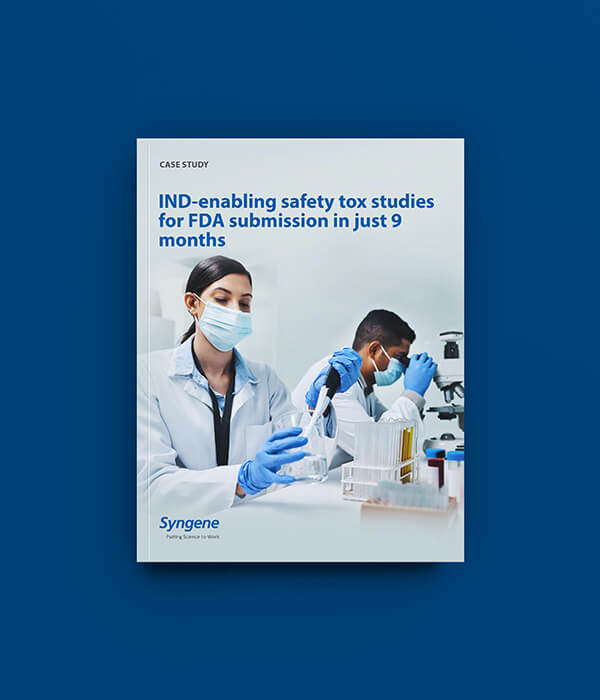 IND-enabling safety tox studies for FDA submission in just 9 months ...