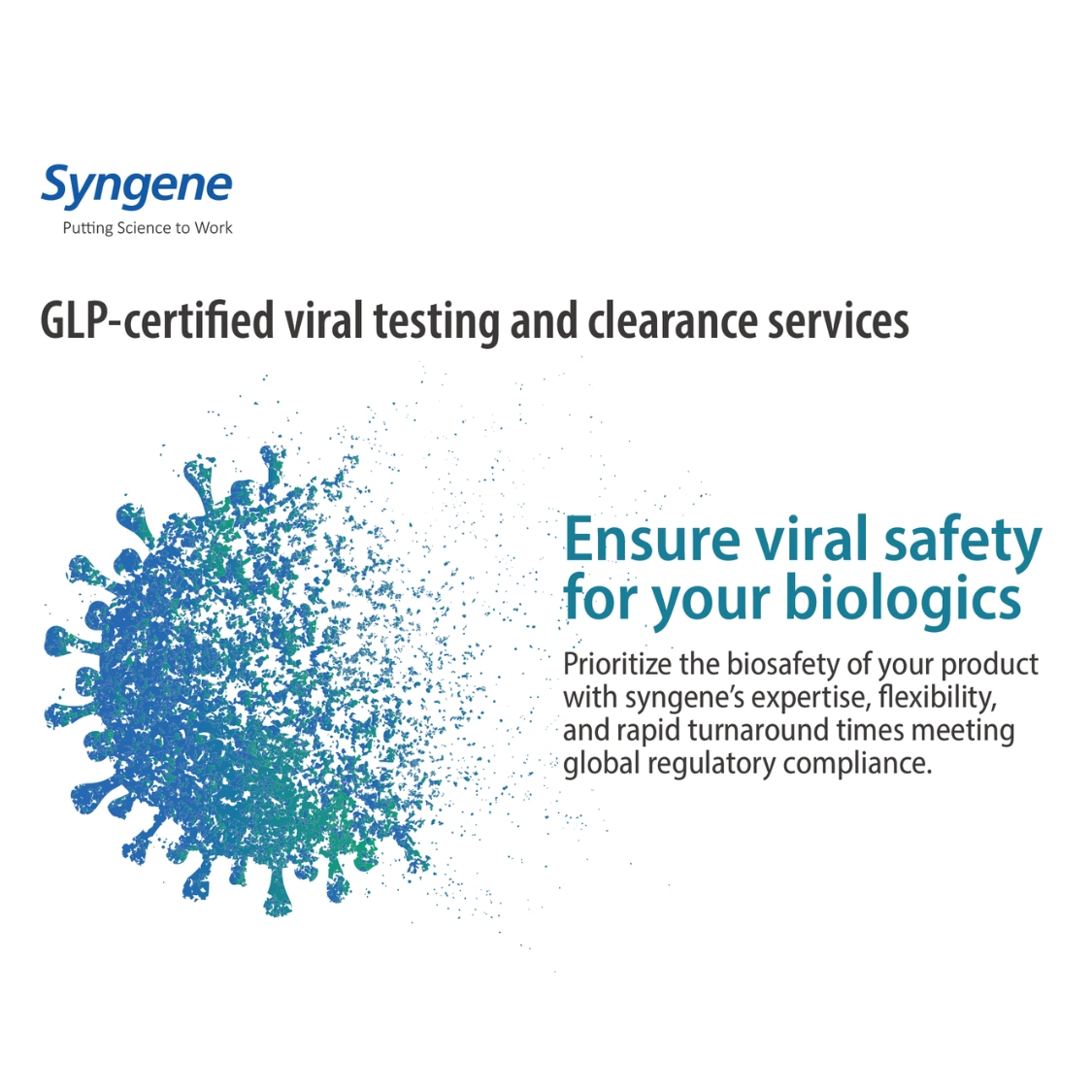 GLP-certified viral testing and clearance services - Syngene ...