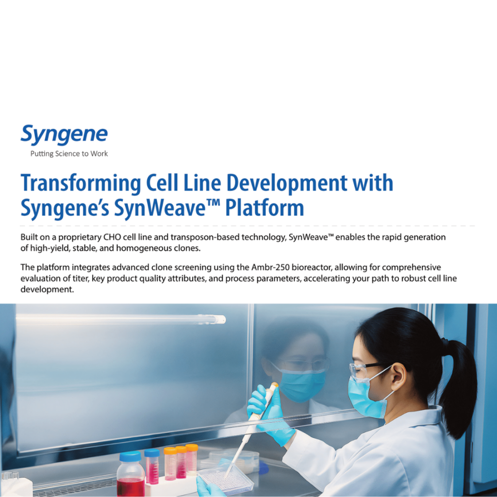 Transforming Cell Line Development with Syngene’s SynWeave™ Platform ...